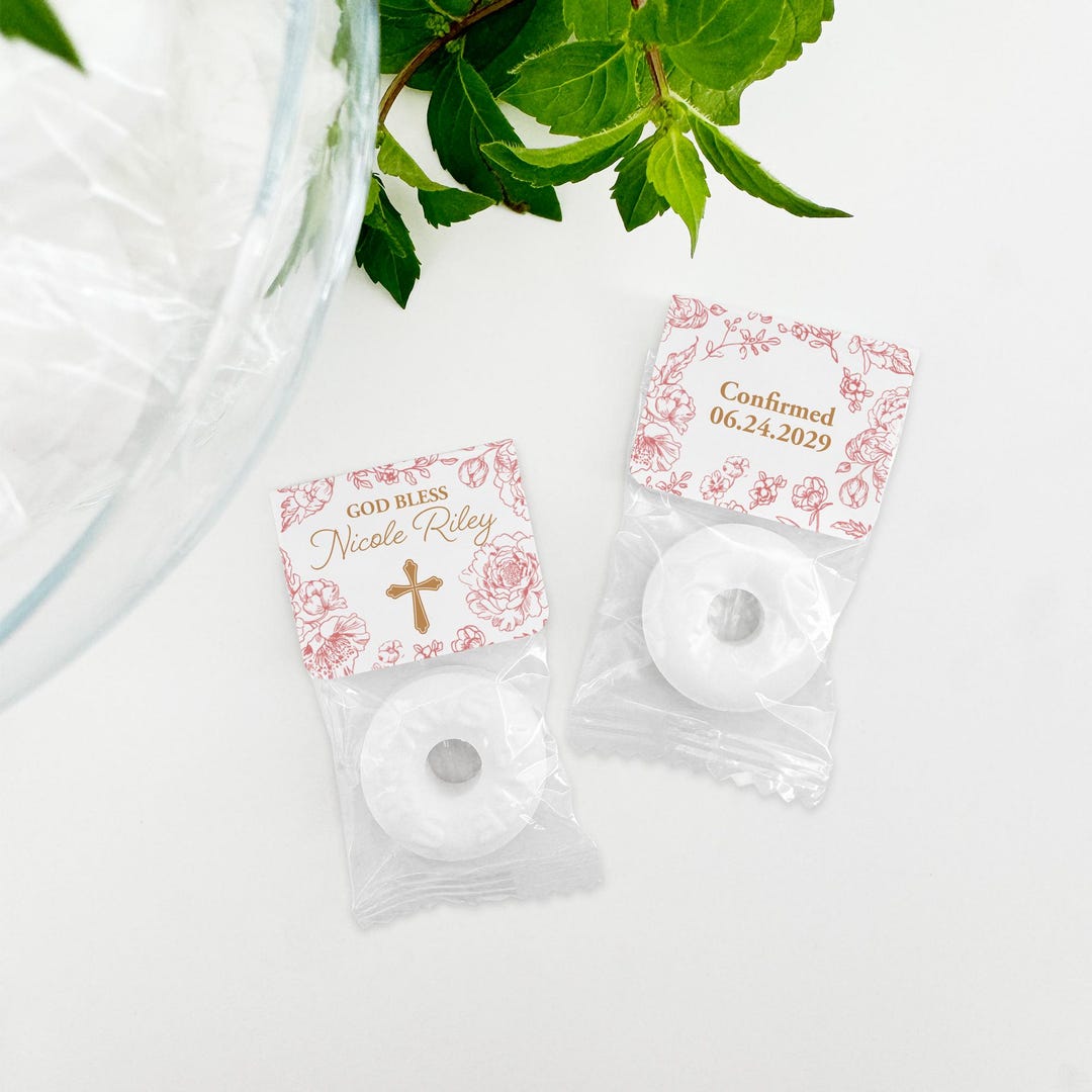 Baptism Favor Mints, Cute Holy Communion Favors, Mint Life Savers ...