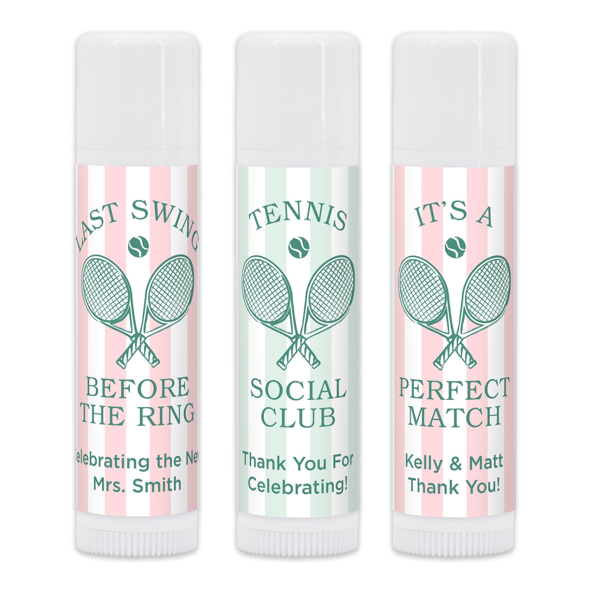 Tennis Wedding Favors, Tennis Themed Bridal Shower, Custom Lip Balm ...