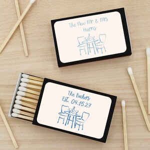 Custom Match Boxes, Wedding Matches, Bridal Shower Favors, Party Favor ...