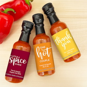 Hot Sauce Wedding Favors Hot Sauce Gift Mini Hot Sauce - Etsy