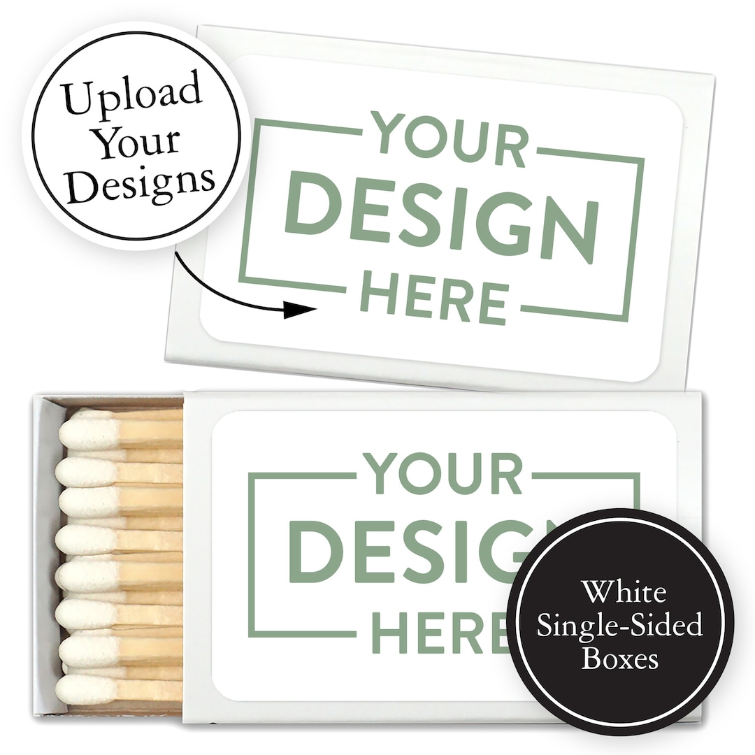 Custom Matchbooks, Custom Matches, SINGLE SIDED, Personalized Matches ...