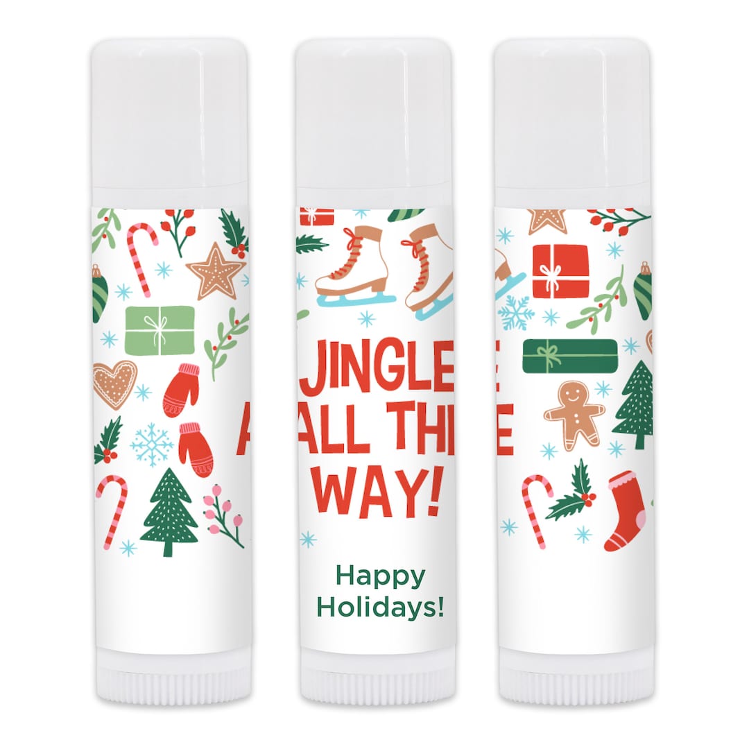 Lip Balm Christmas Favors, Stocking Stuffer, Oh What Fun Lip Balm ...