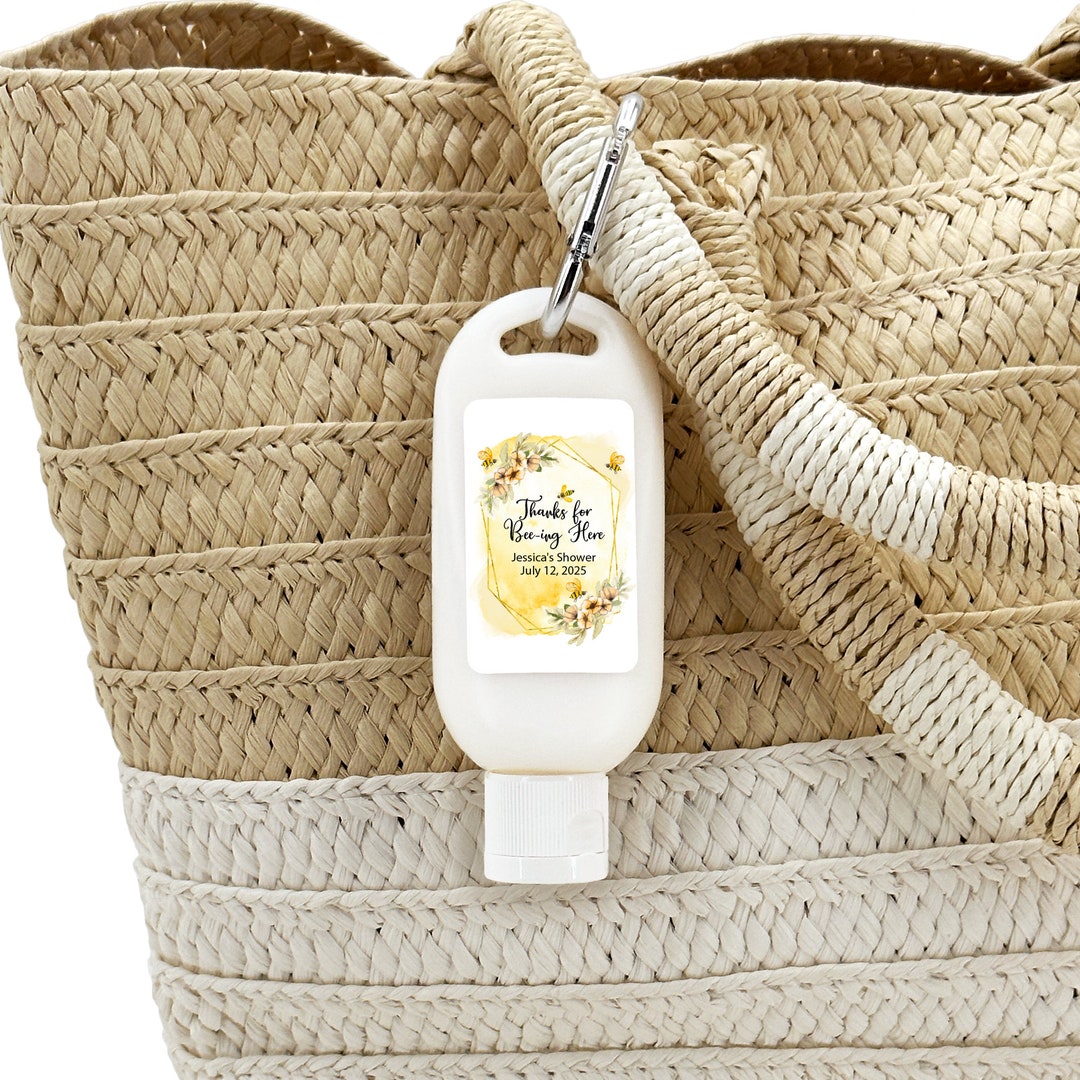 Baby Shower Favor Sunscreen, Gender Reveal Party, Thanks for Bee-ing ...