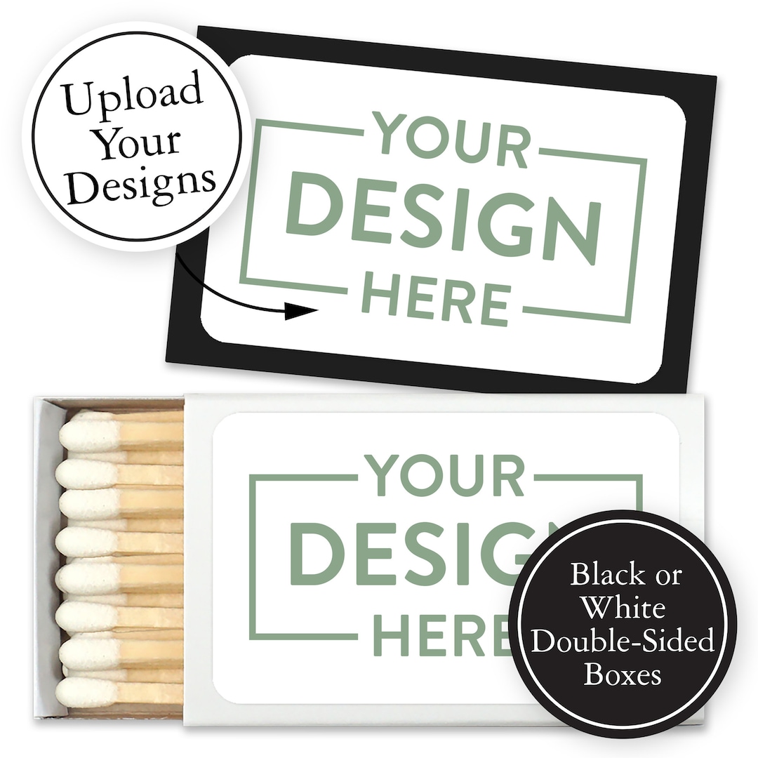 Custom Matchbooks, Custom Matches, DOUBLE SIDED Labels, Personalized ...