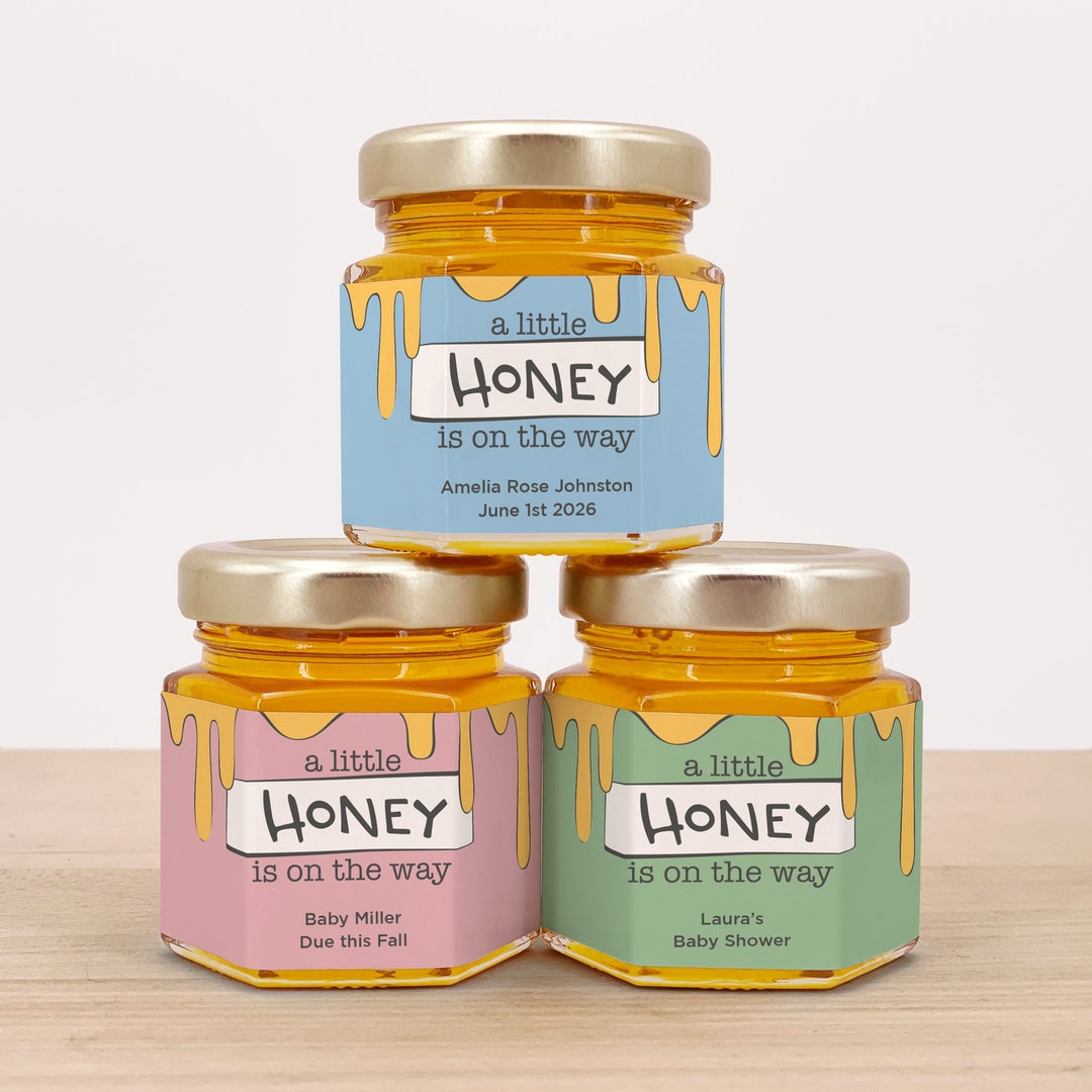Mini Honey Jar Favors, Honey Baby Shower Favors, Honey Party Favors ...