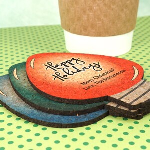 Personalized Light Bulb Coasters, Hostess Gift Ideas, Holiday Favors ...