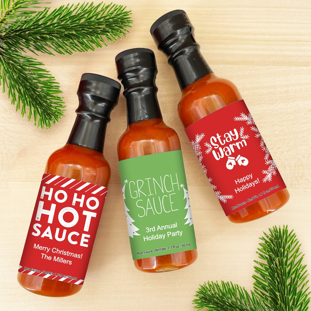 Ho Ho Hot Sauce Christmas Favors, Holiday Favors for Guests, Christmas ...