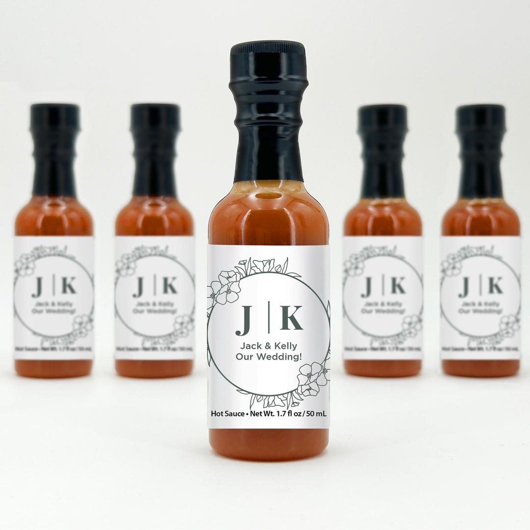 Hot Sauce Wedding Favors, Hot Sauce Gift, Mini Hot Sauce, Custom Hot ...