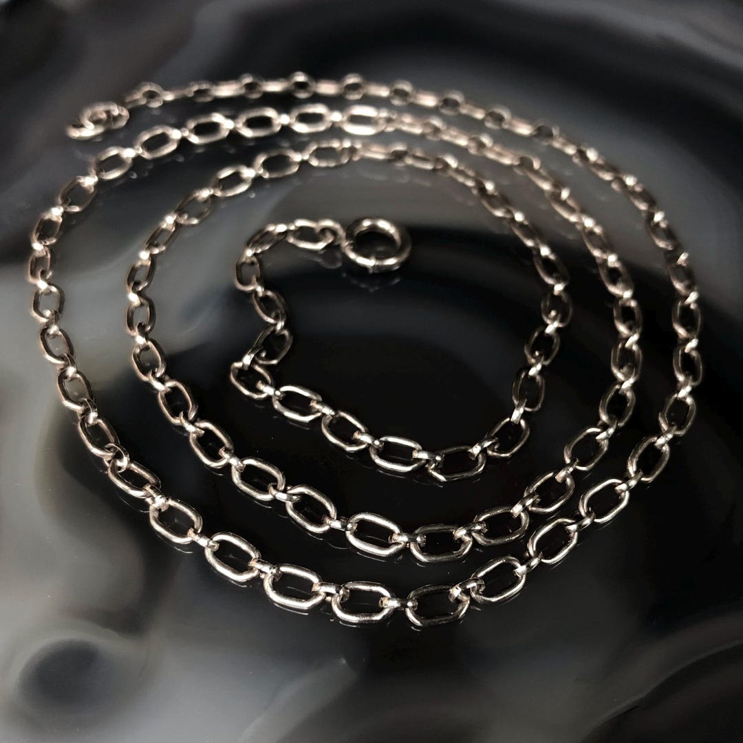 Antique Sterling 25" Art Deco Link Chain / Unisex/ OOAK - Etsy
