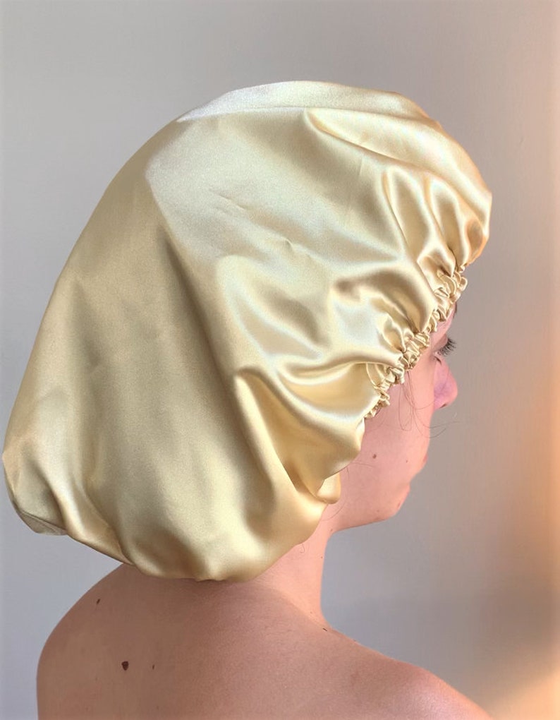 Gold Shower Cap Waterproof Shower Cap Satin Bath Cap Shower - Etsy UK