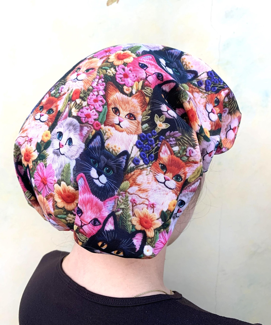 Floral Cats Waterproof Shower Cap: Fun Cat Lovers Gift - Etsy UK