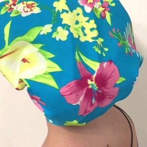 Floral Waterproof Shower Cap: Silky Soft Fabric, Hair Treatment Cap - Etsy