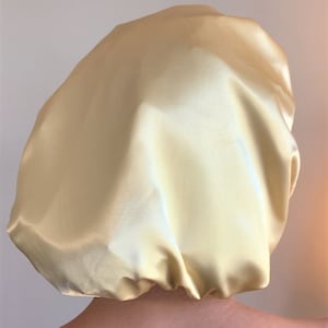 Gold Shower Cap Waterproof Shower Cap Satin Bath Cap Shower - Etsy UK