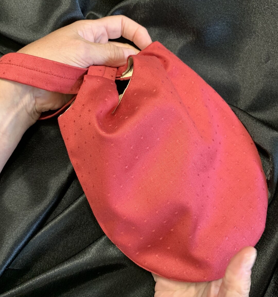 Red Evening Bag, Japanese Knot Bag, Red Wristlet, Ladies Evening Bag ...