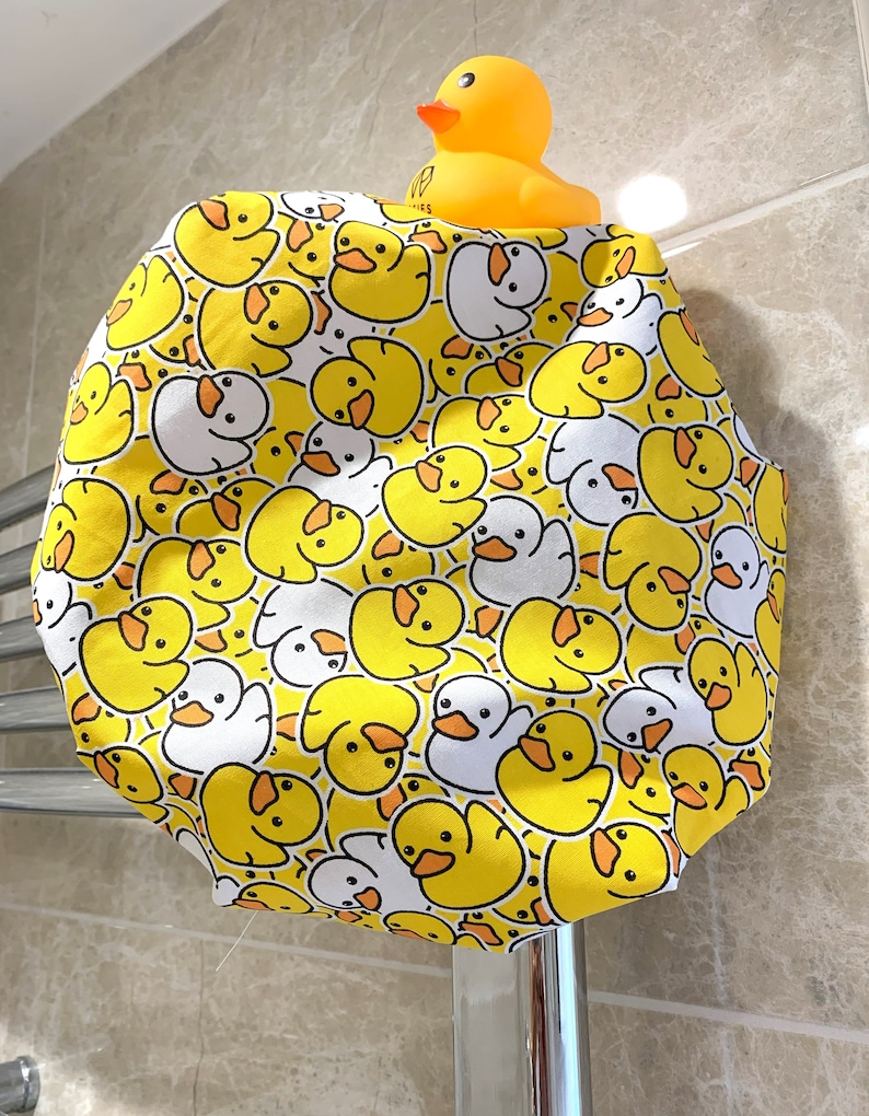 Rubber Ducky Shower Cap: Waterproof Cotton Bath Cap, Yellow, Fun Unisex ...