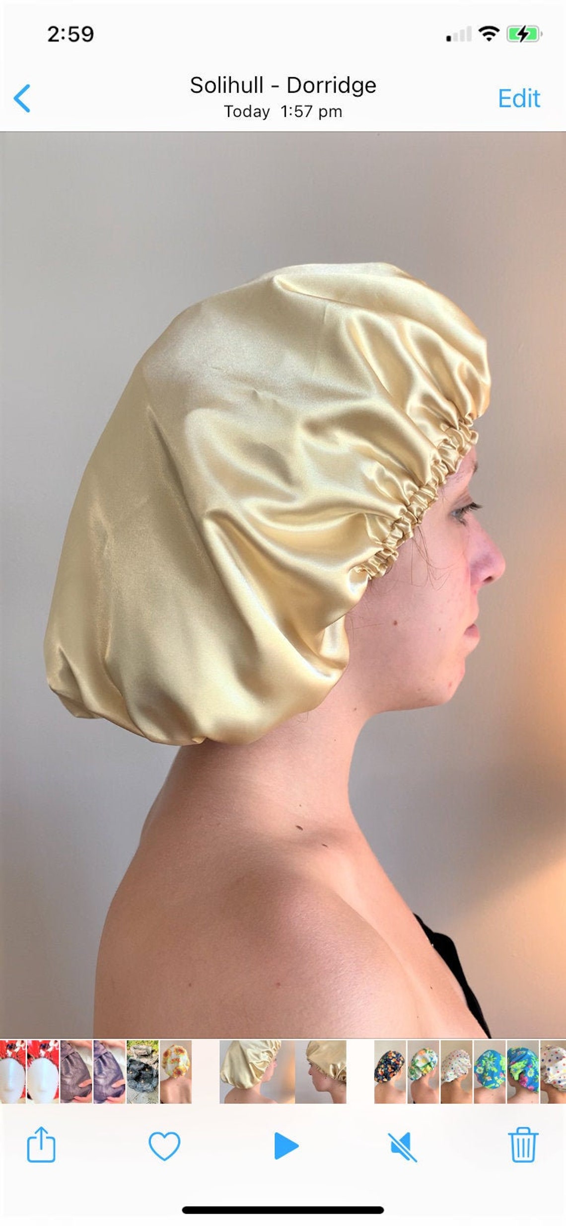 Gold Shower Cap Waterproof Shower Cap Satin Bath Cap Shower - Etsy UK