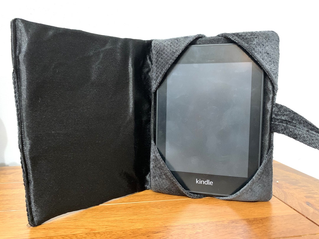 Kindle Paperwhite Case and Stand, Grey Velvet Fabric, E-reader Case ...