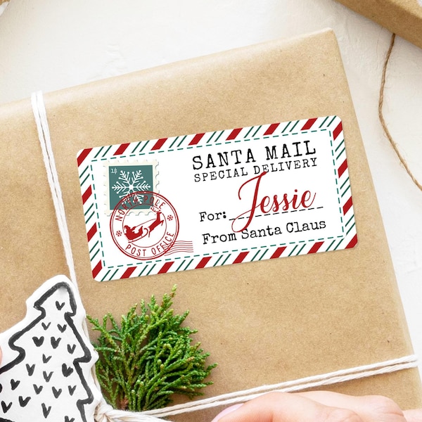 Santa Stickers - Etsy