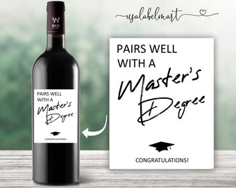Custom Graduation Wine Label, Graduation Gift, Funny Graduation Gift ...