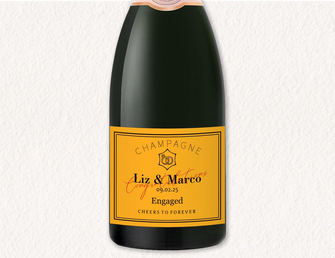 Custom Champagne Bottle Label Personalized Champagne Bottle Labels for ...