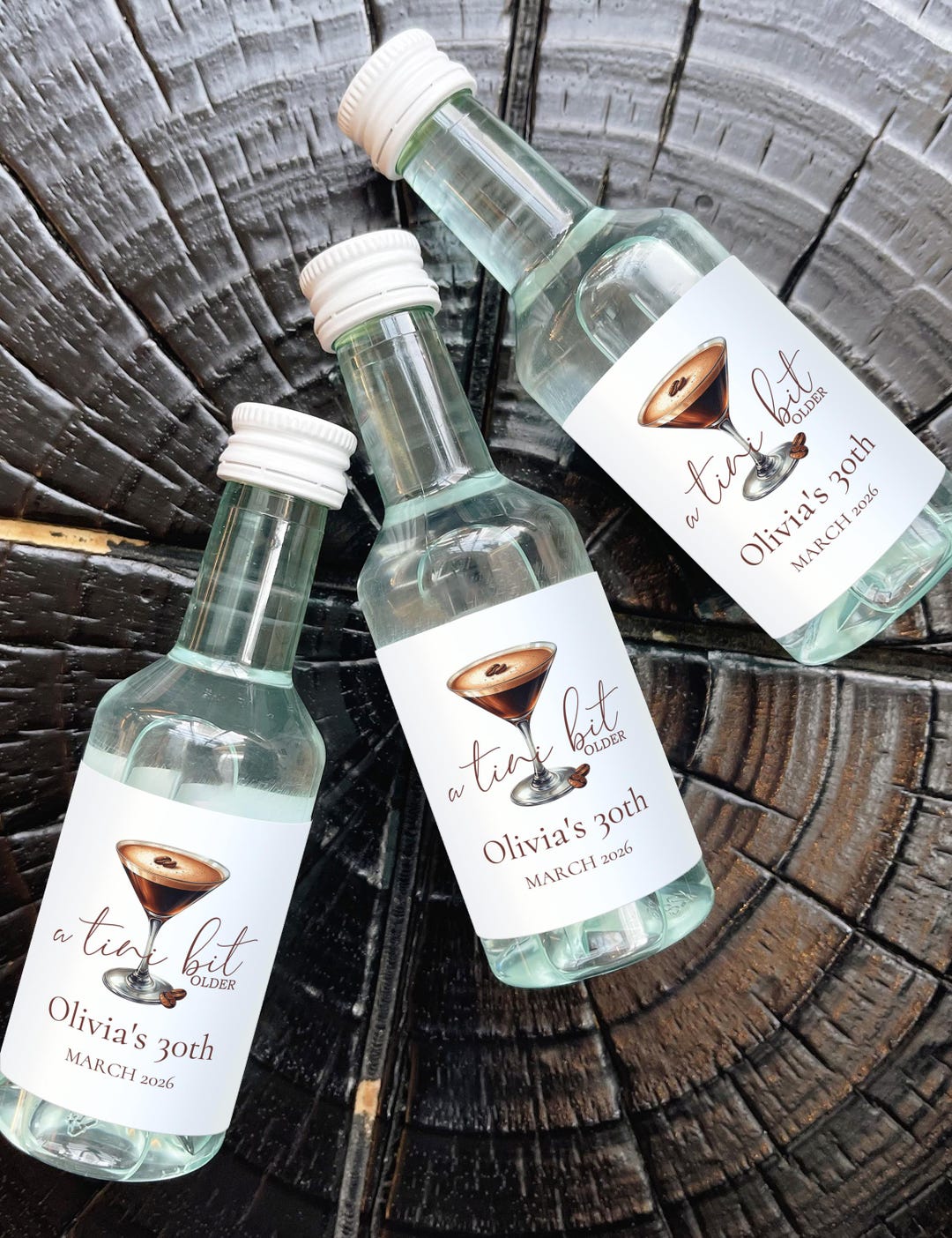 Tini Bit Older Labels/espresso Martini Birthday Favor Labels/espresso ...
