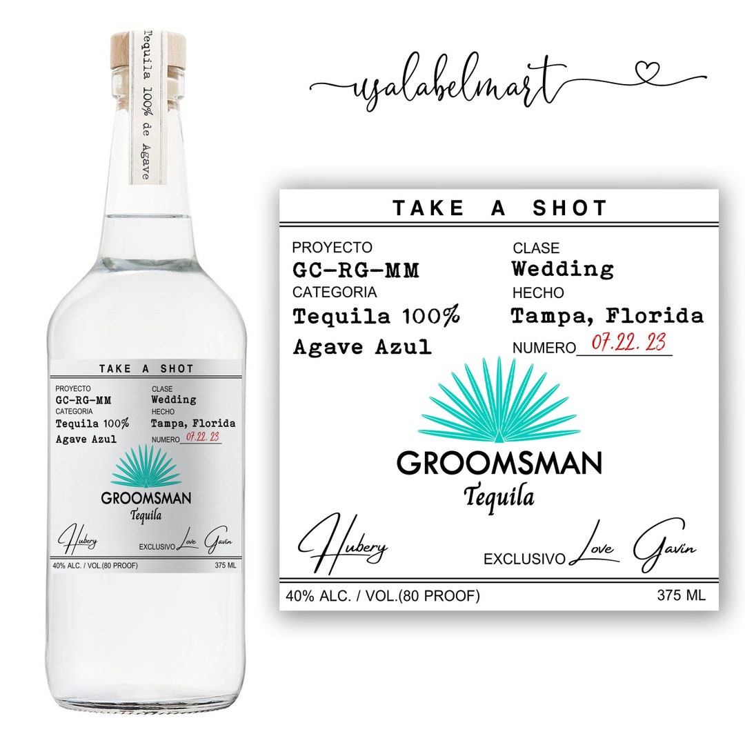 Groomsmen Proposal Casamigos Labels/best Man Proposal Wine Labels/man ...