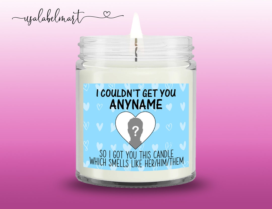 Custom Celebrity Inspired Candle Label, Personalized Any Name, Funny ...