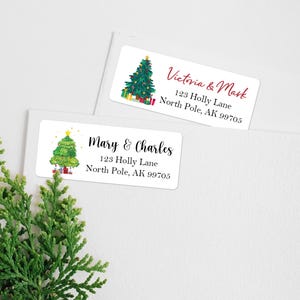 Holiday Address Labels/christmas Return Address Sticker/holiday Mailing ...