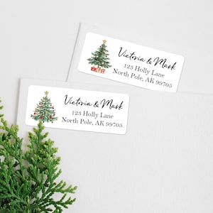 Holiday Address Labels/christmas Return Address Sticker/holiday Mailing ...