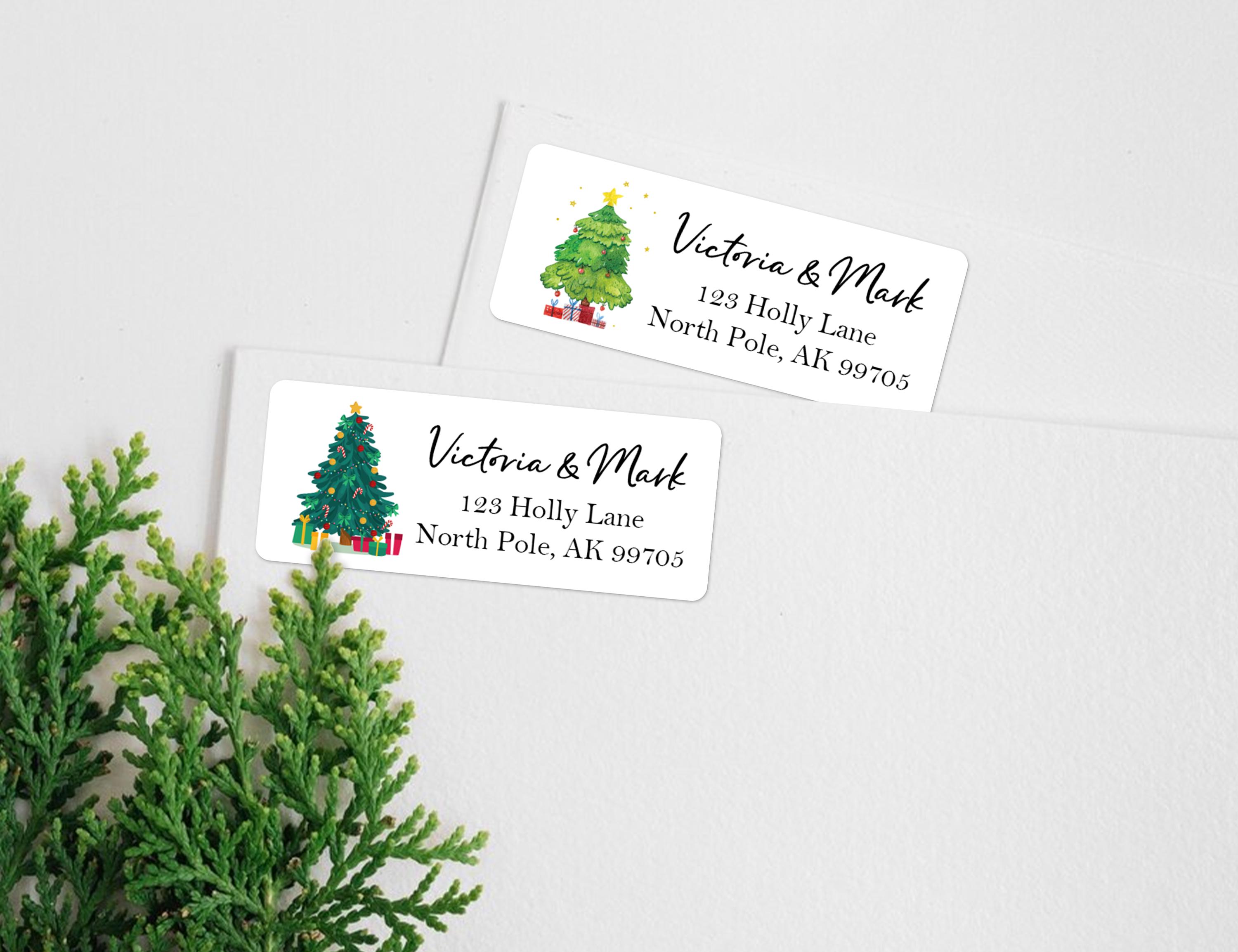 Christmas Return Address Labels Christmas Winter Holiday Stickers ...