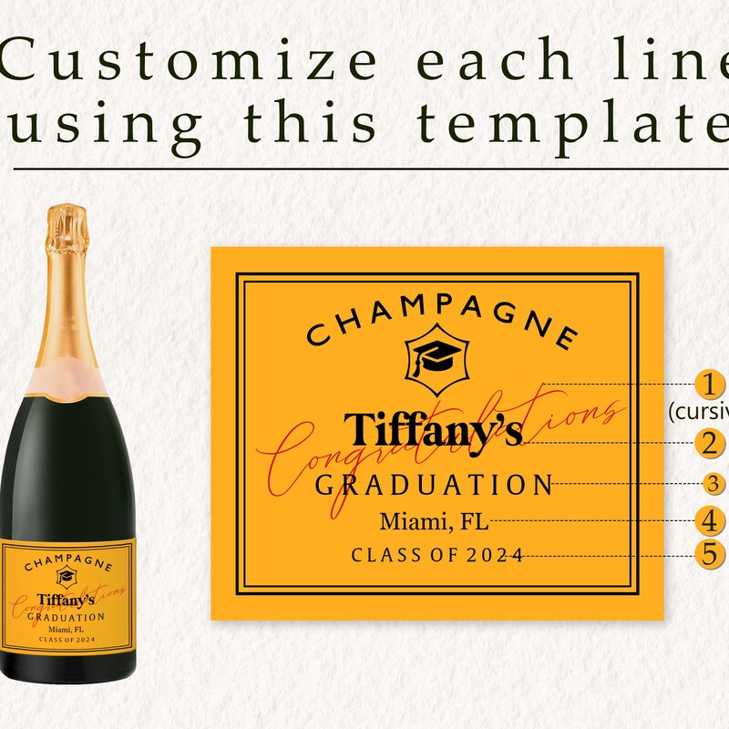 Champagne Labels - Etsy
