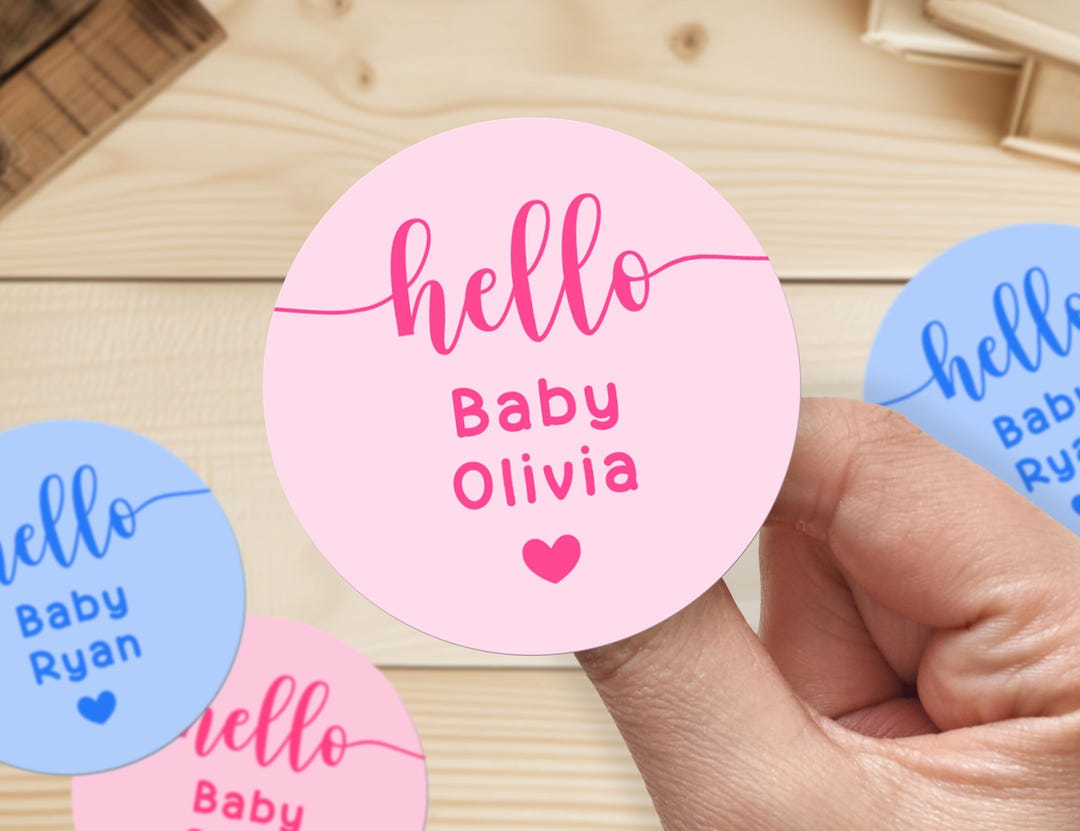Personalized Baby Shower Stickers, Baby Boy, Girl Baby Shower Favors ...