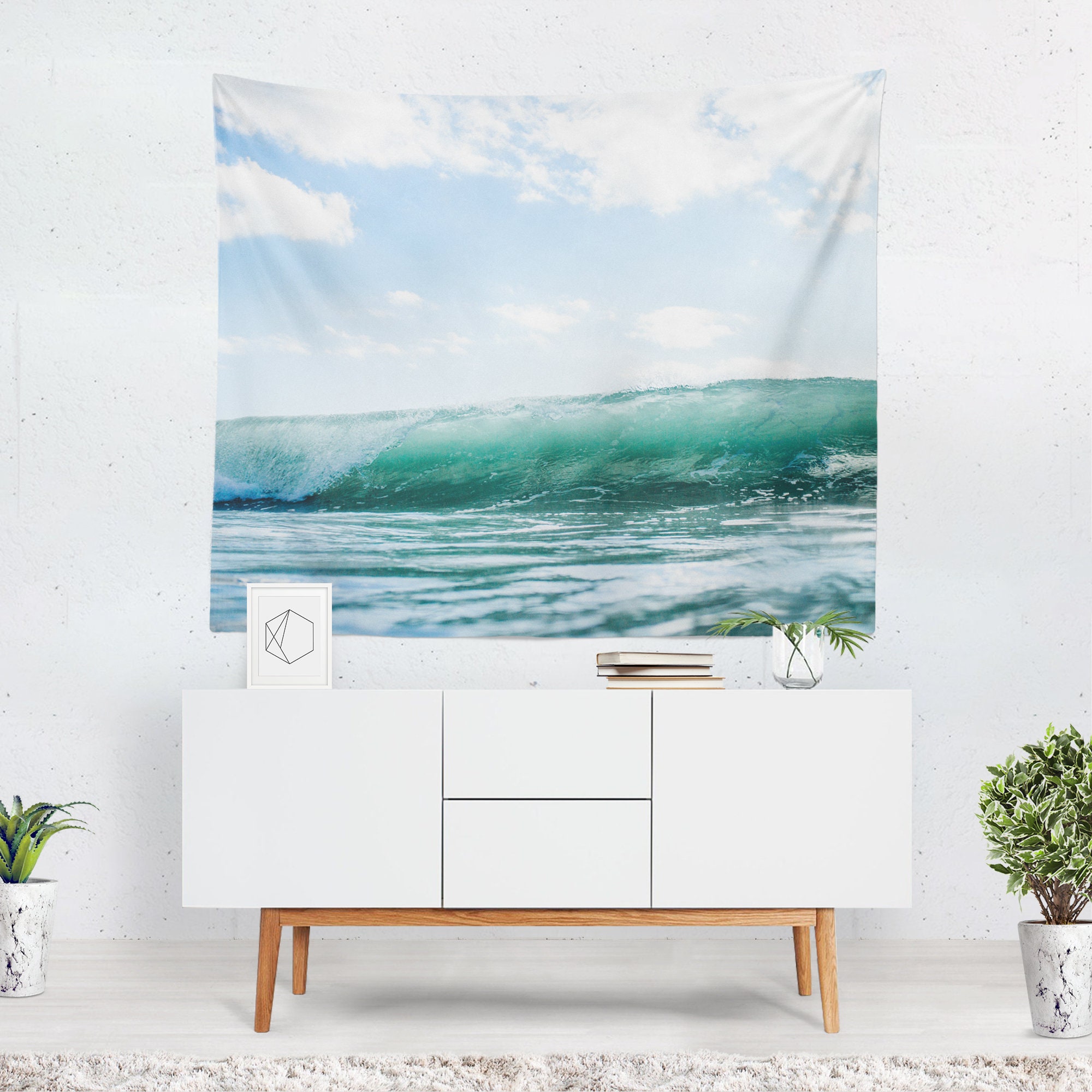 Wave Tapestry | Wall Tapestry | Wall Hanging | Beach Tapestry | Large ...