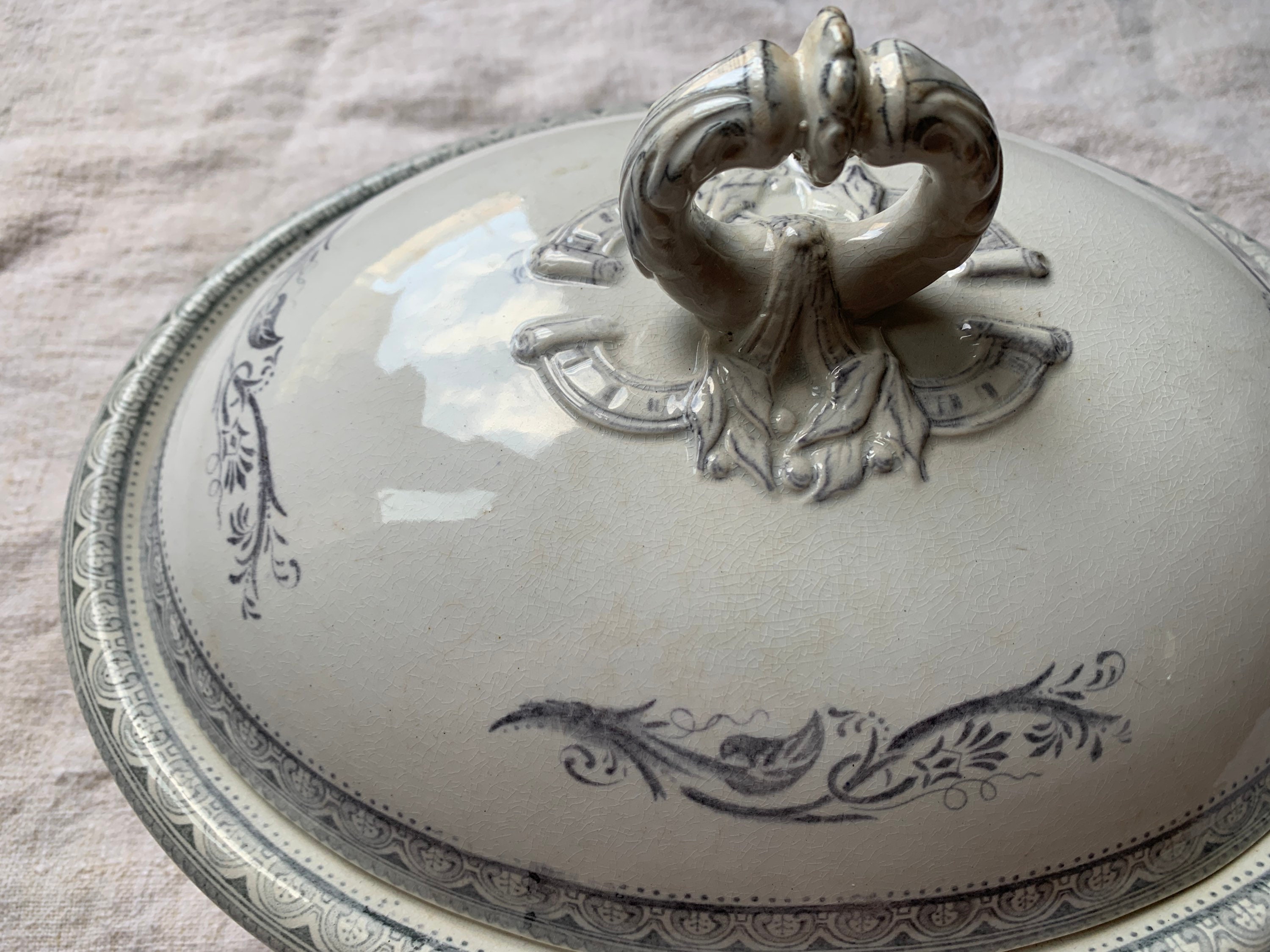 Victorian Transferware Tureen - Etsy