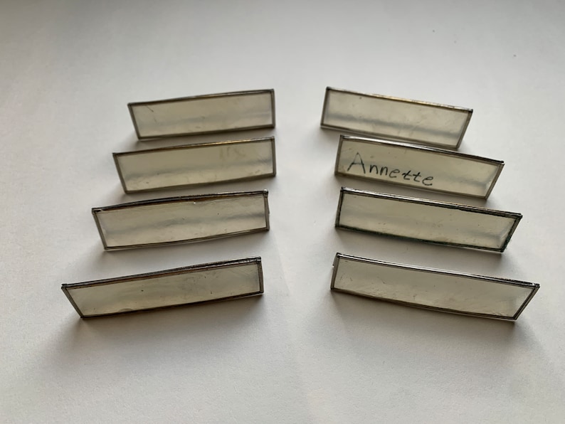 Vintage Capiz Shell Name Plates, Set of 8 - Etsy