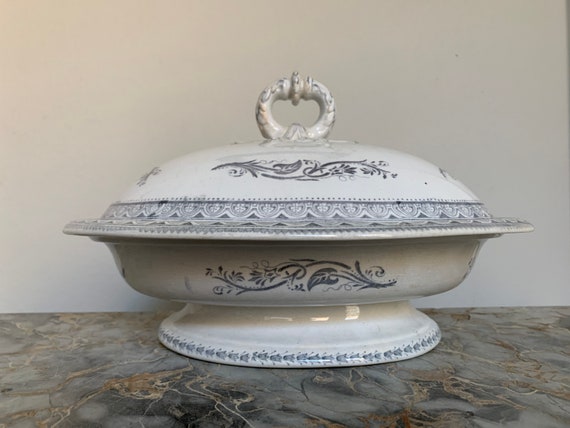 Victorian Transferware Tureen - Etsy