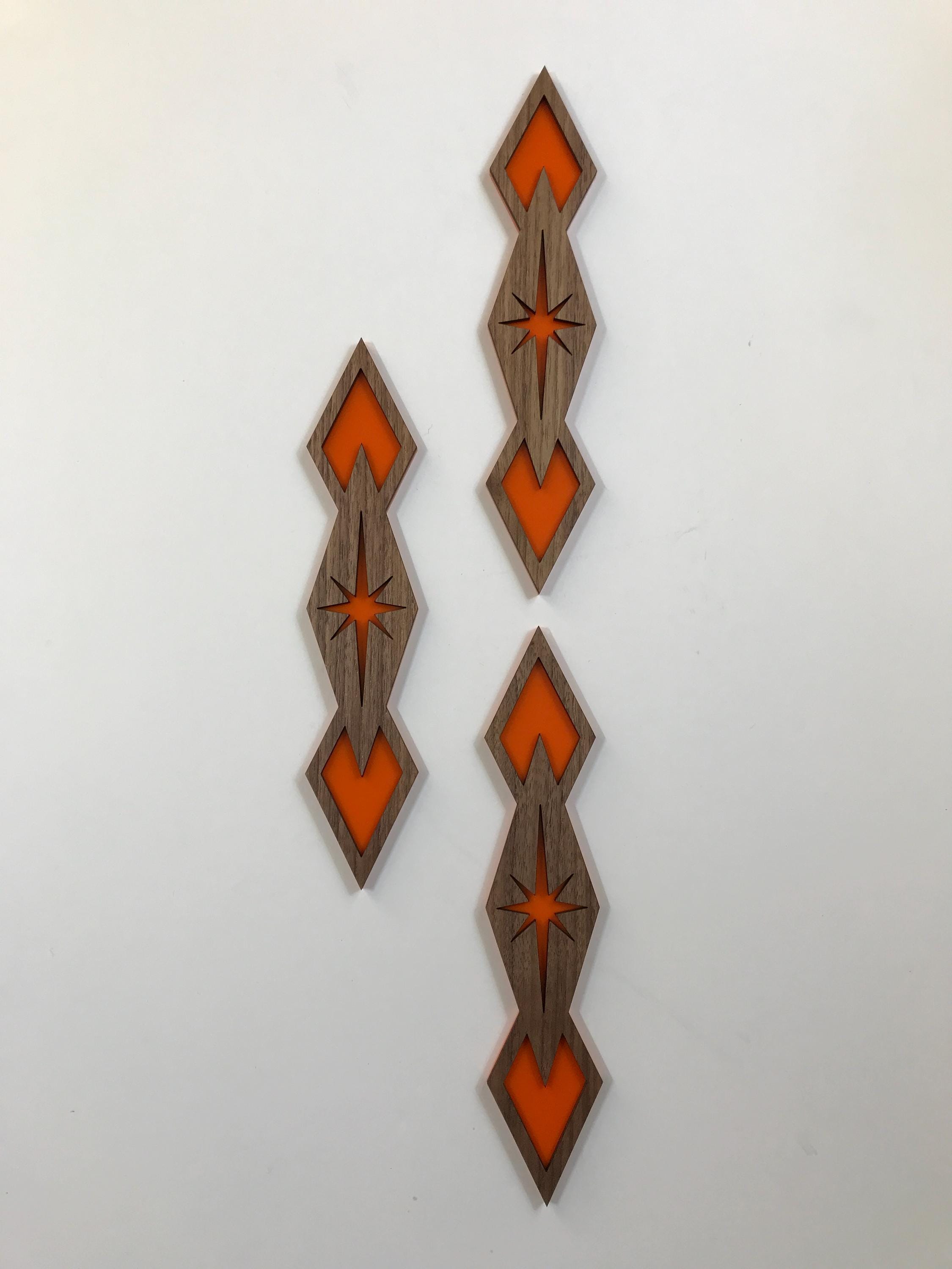 MCM Tall Triple Diamonds Set - Etsy