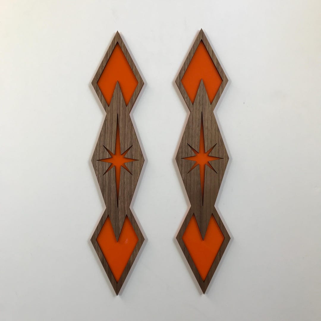 MCM Tall Triple Diamonds Set - Etsy