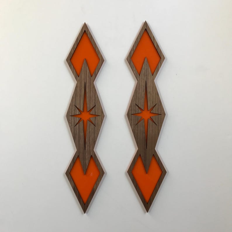 MCM Tall Triple Diamonds Set - Etsy