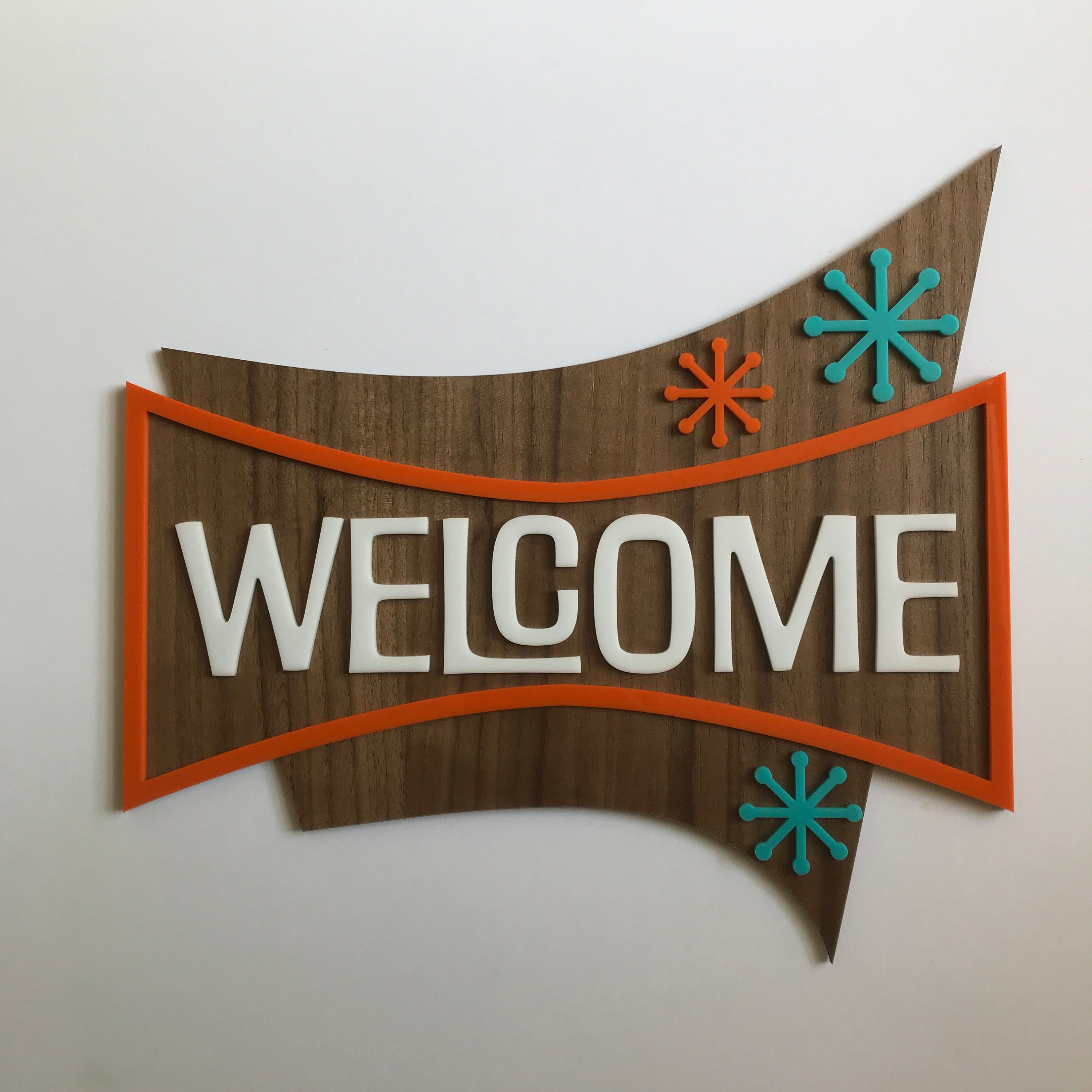 Mid-century Modern Welcome Sign 1 Mid-century Modern MCM - Etsy