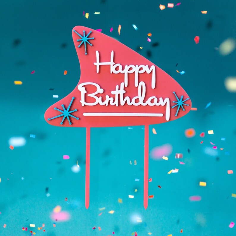 MCM Cake Topper Mid-century Modern MCM Mid Century Decor - Etsy