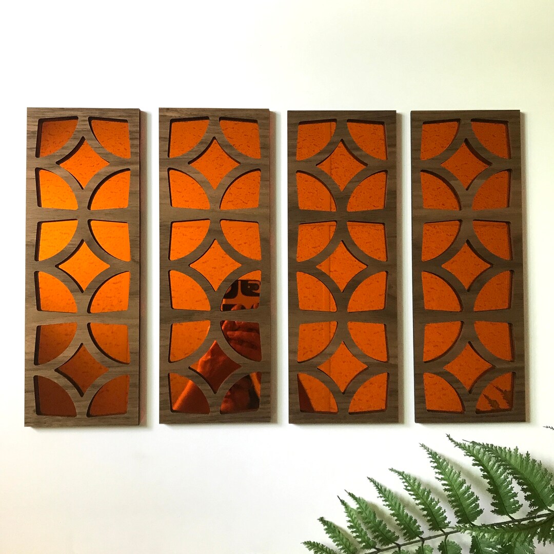 MCM Breeze Block Mirror Set Mid-century Modern MCM MCM - Etsy