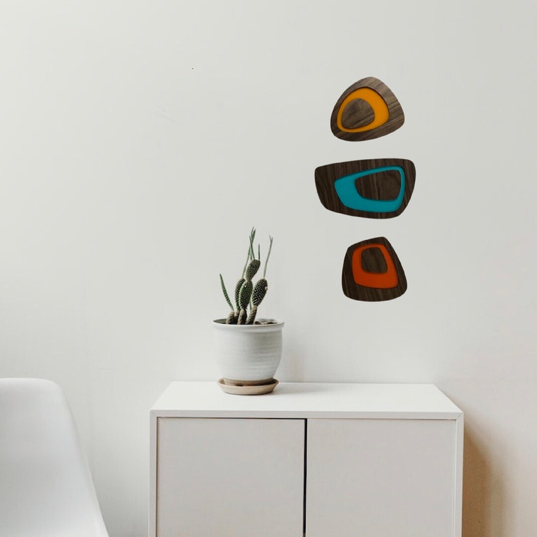 Large Mod Shapes Set, Mid Mod Shapes, Mid Century Modern, Mcm Decor ...