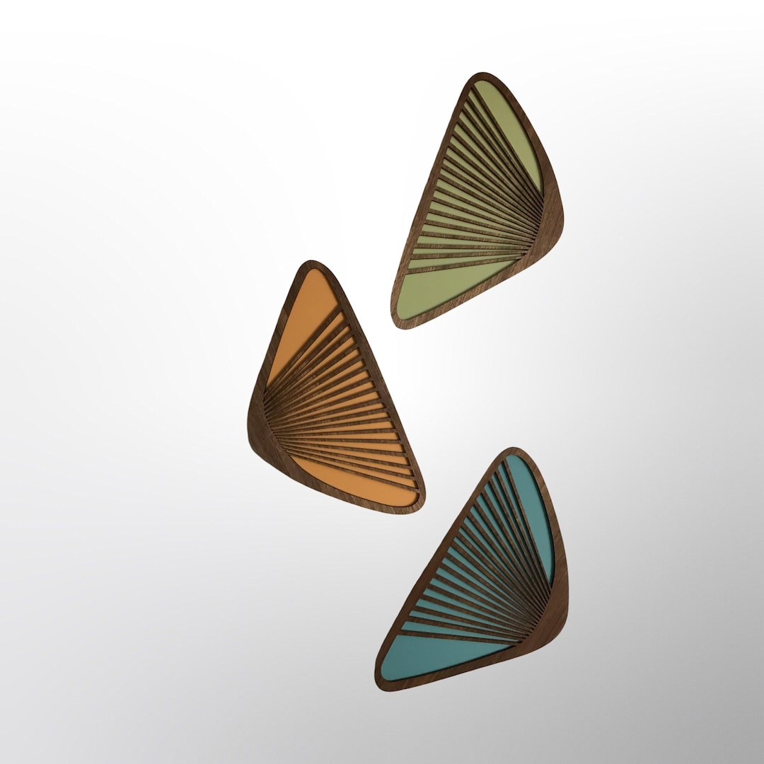 MCM Abstract Shells Wall Art, Mid-century Modern, Mcm Decor, Abstract ...