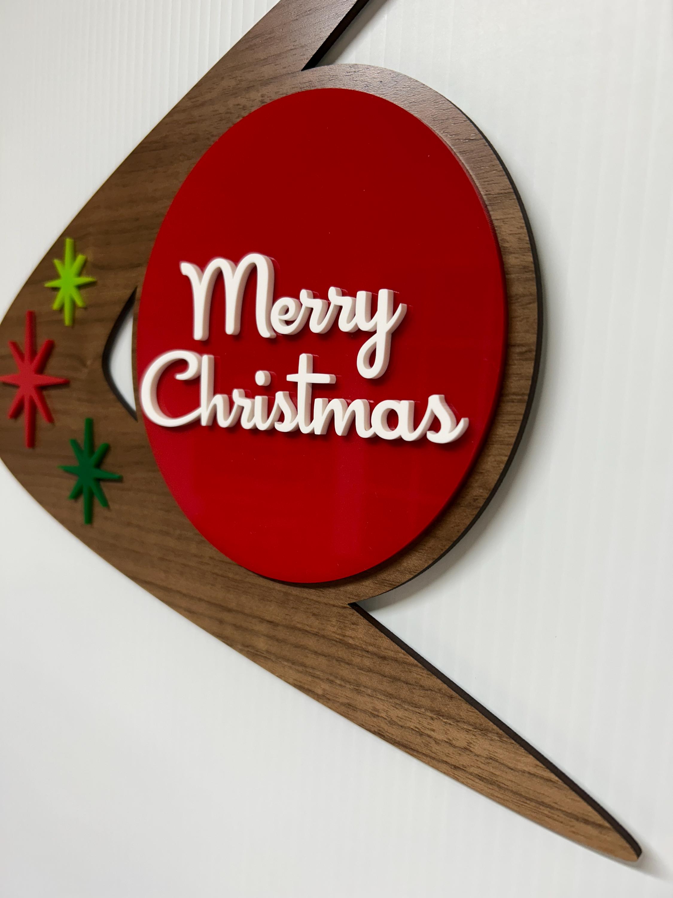 Mid-century Modern Holiday Sign, Mcm Christmas Decor, Holiday Decor ...