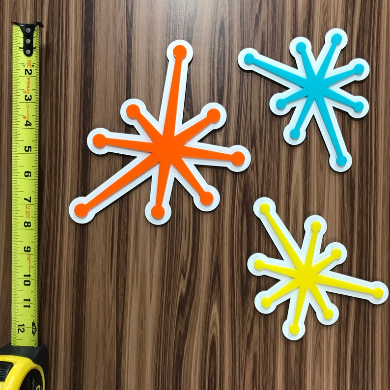 MCM Starburst Set 3 Pieces, Mid-century Modern, Mid-century Decor ...