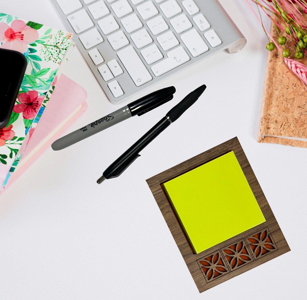 Mid-century Modern Post It Note Holder, Mcm Desk Supplies, Mcm Office ...