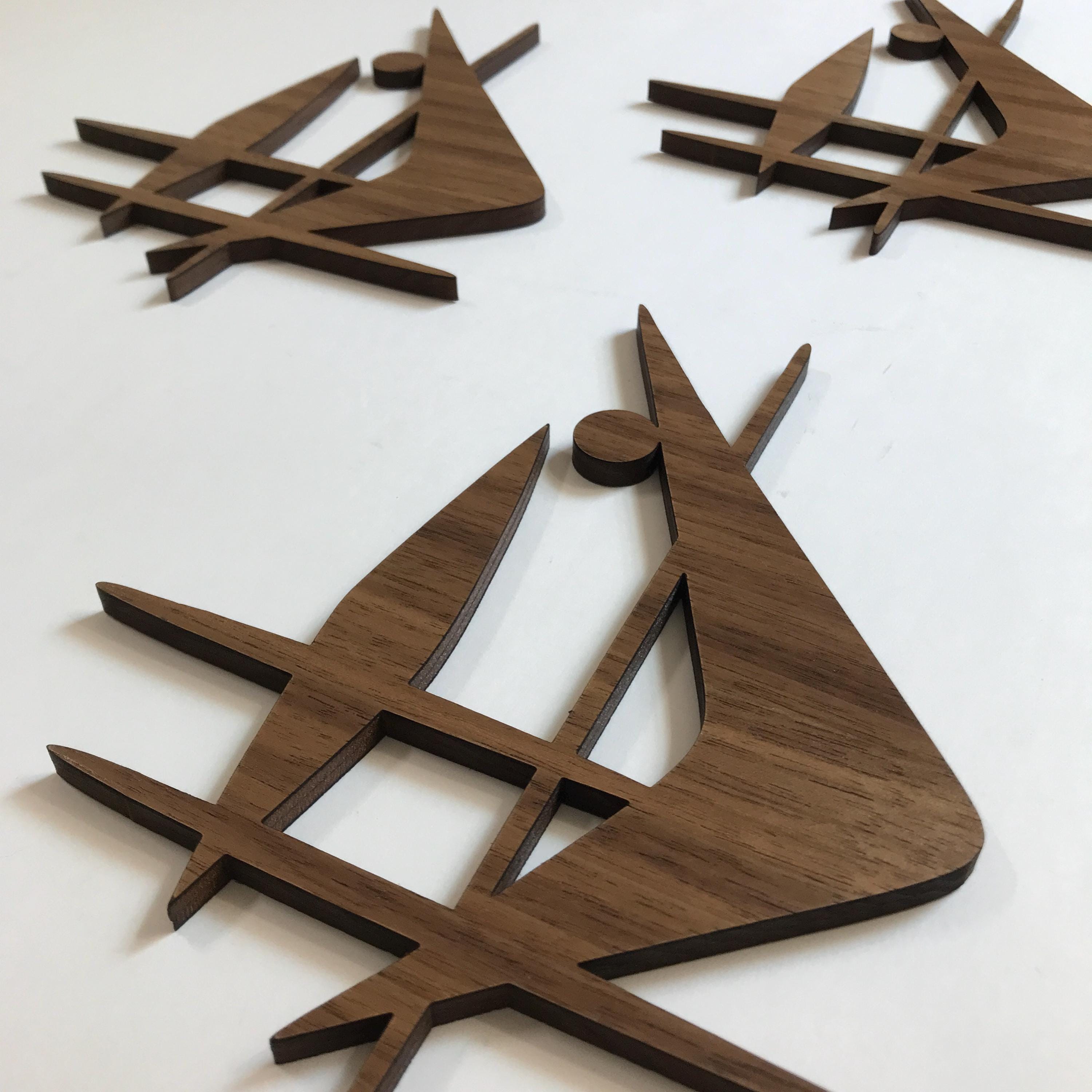 Mid-century Modern Wood Boomerang Set (3), MCM, Mcm Art, Mcm Decor, Mid ...