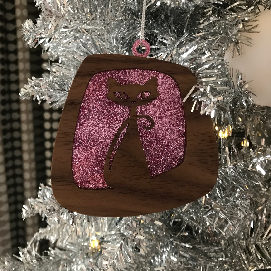 Atomic Cat Christmas Ornament Set Mid-century Modern Atomic - Etsy