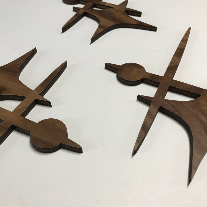 Mid-century Moden Wood Wall Art Set (3), Mcm Decor, Mid Century ...